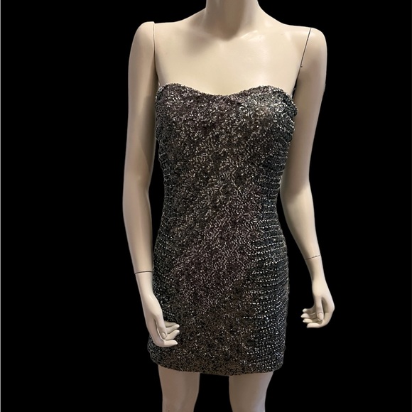 Milano | Dresses | New Never Worn Milano Beaded Dress In Platinum ...